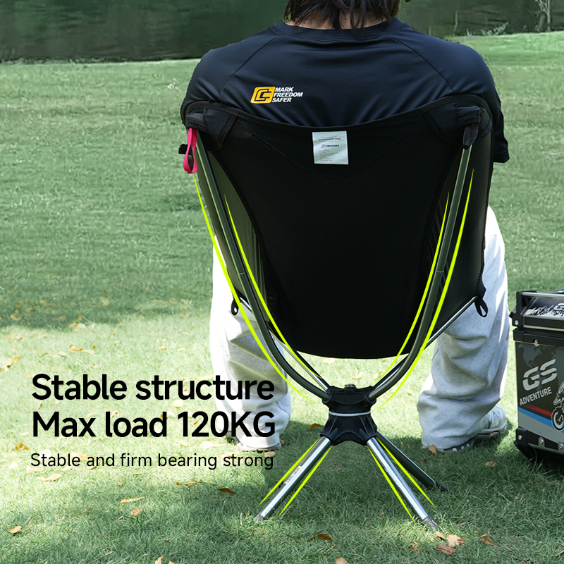 Outdoor Portable Rotating Moon Chair, Lightweight & Compact 360° Swivel ...